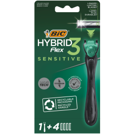 BIC systeemiterä Hybrid Flex 3 Sensitive + 4kpl vaihtoteriä | Berner ...